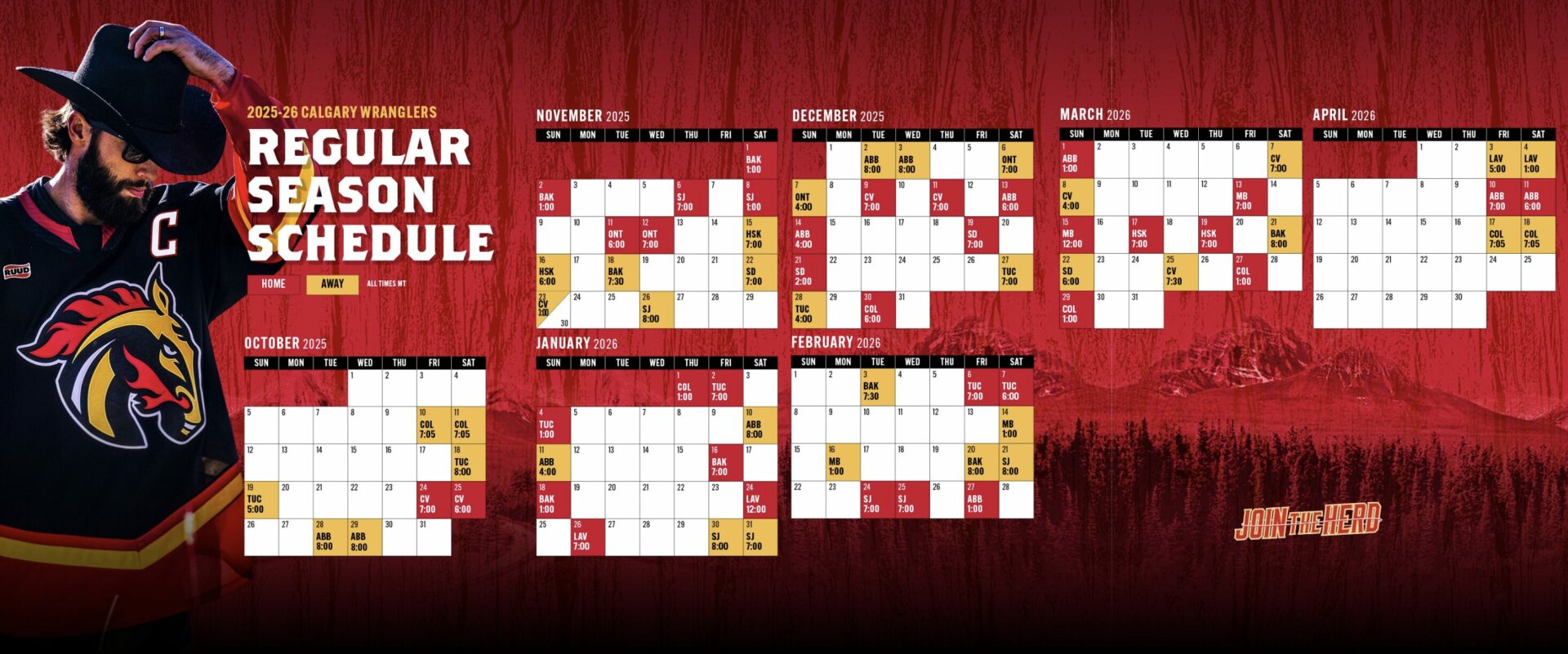 Wranglers Announce 2025-26 Regular Season Schedule - Calgary Wranglers